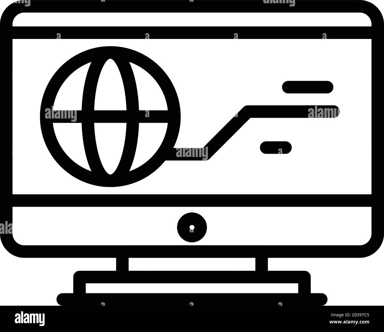 Globe monitor icon, outline style Stock Vector Image & Art - Alamy