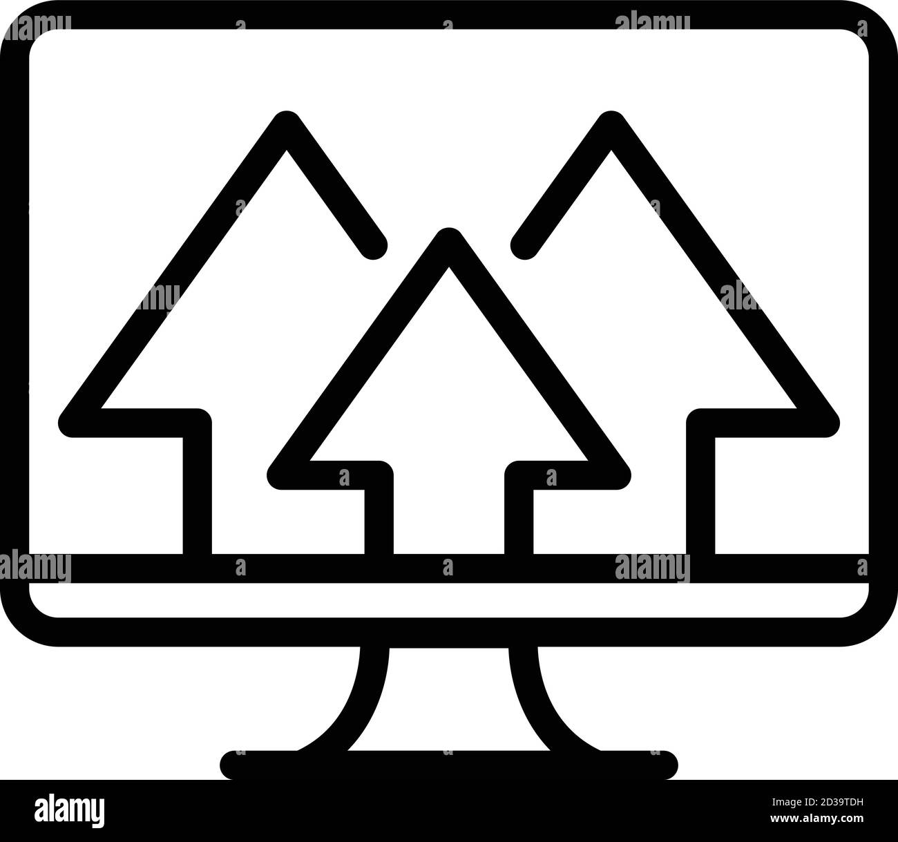 Cloud arrows icon outline Black and White Stock Photos & Images - Alamy