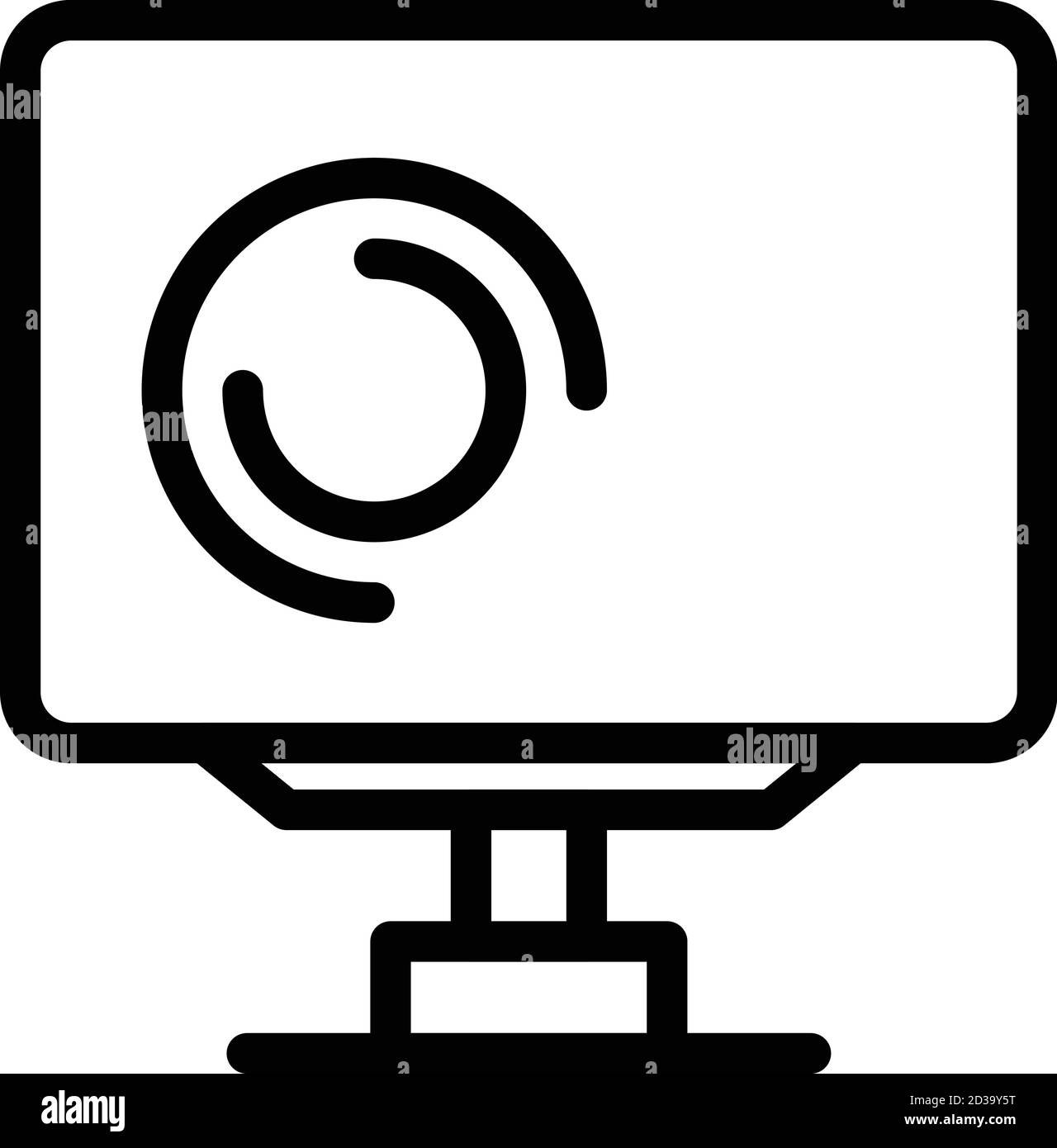 Monitor device icon, outline style Stock Vector Image & Art - Alamy