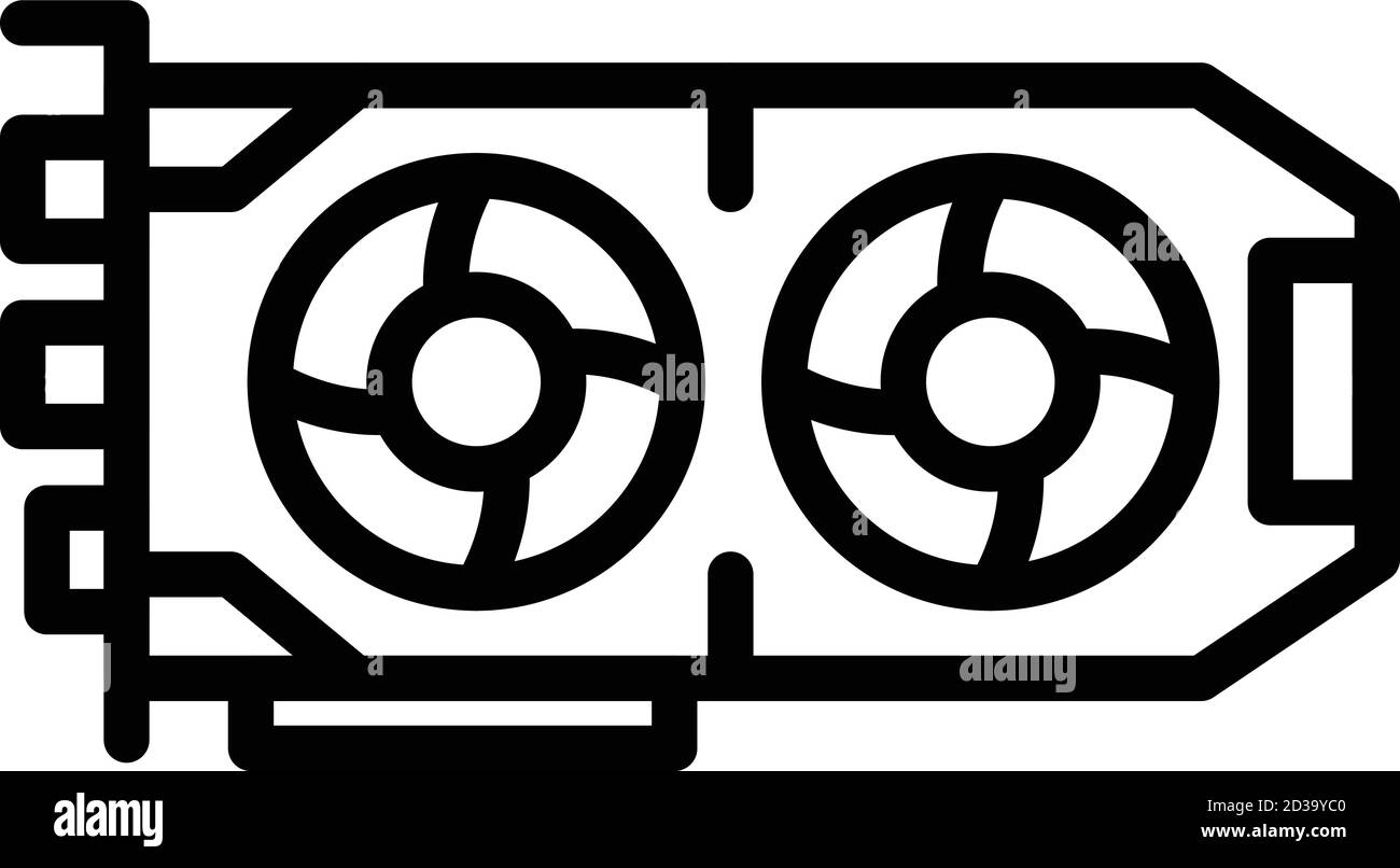 Component gpu card icon, outline style Stock Vector Image & Art - Alamy