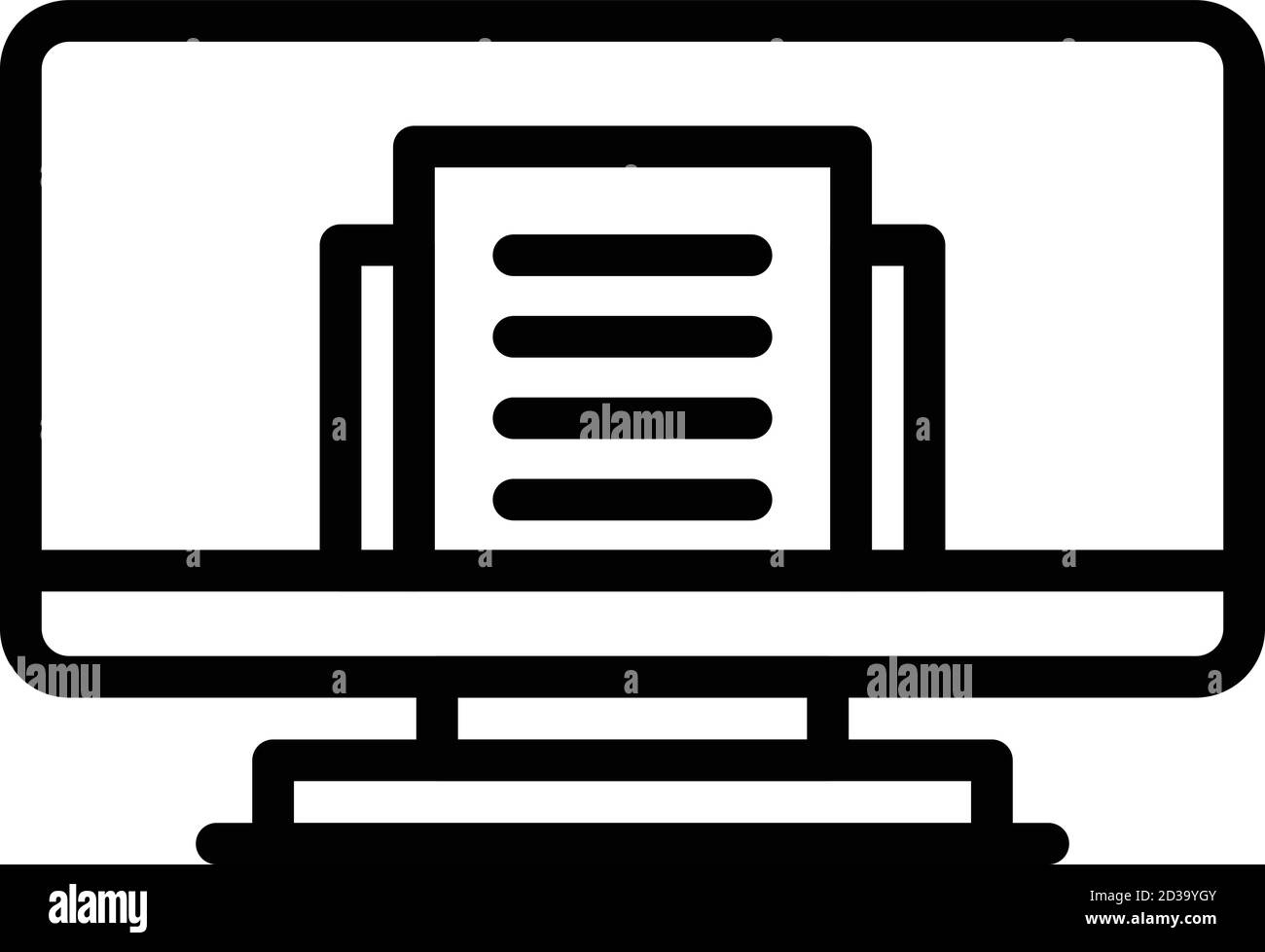 Desktop monitor icon, outline style Stock Vector Image & Art - Alamy
