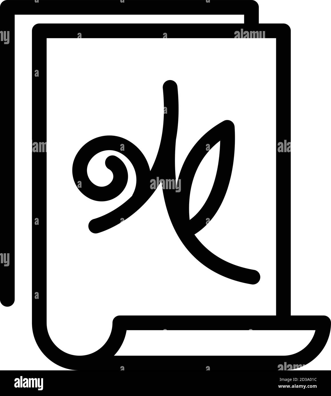 Calligraphy paper icon, outline style Stock Vector Image & Art - Alamy