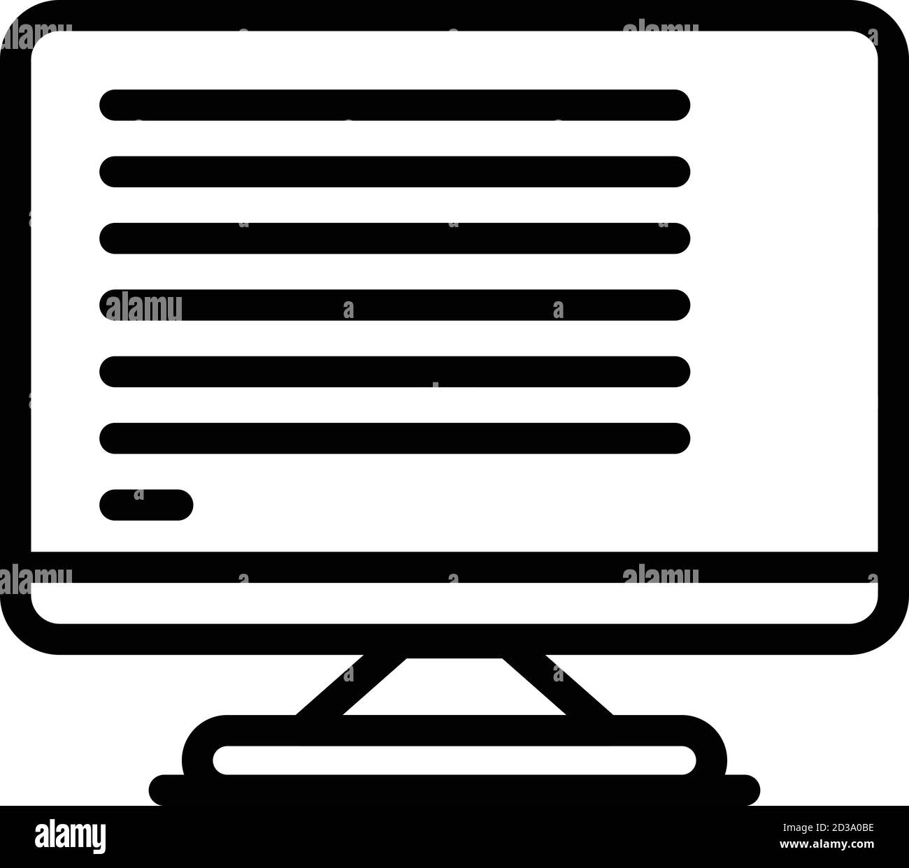 Text monitor icon, outline style Stock Vector Image & Art - Alamy