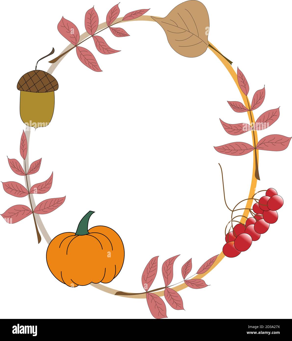 Orange circle frame halloween Cut Out Stock Images & Pictures - Alamy