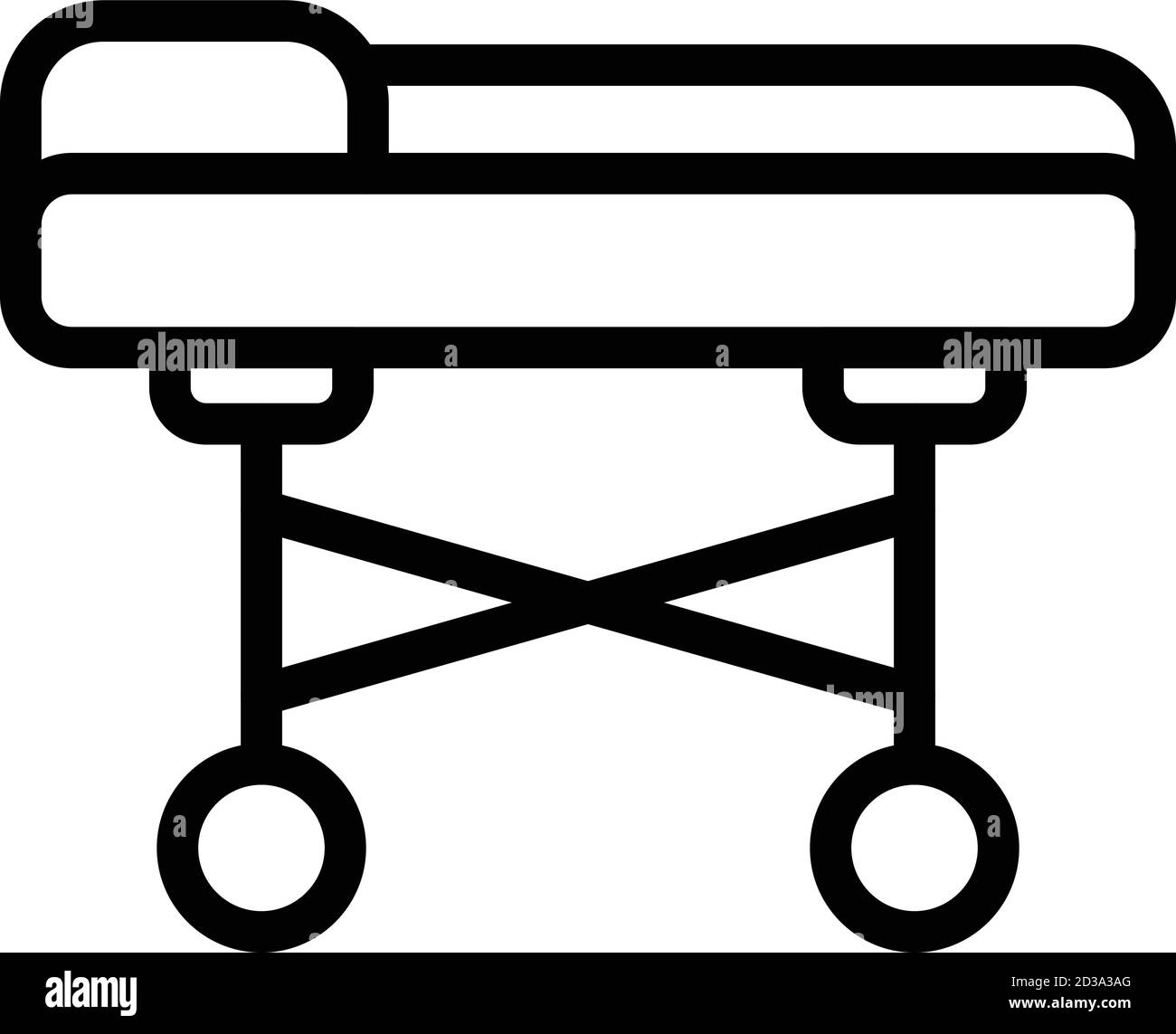 Medical bed icon, outline style Stock Vector Image & Art - Alamy