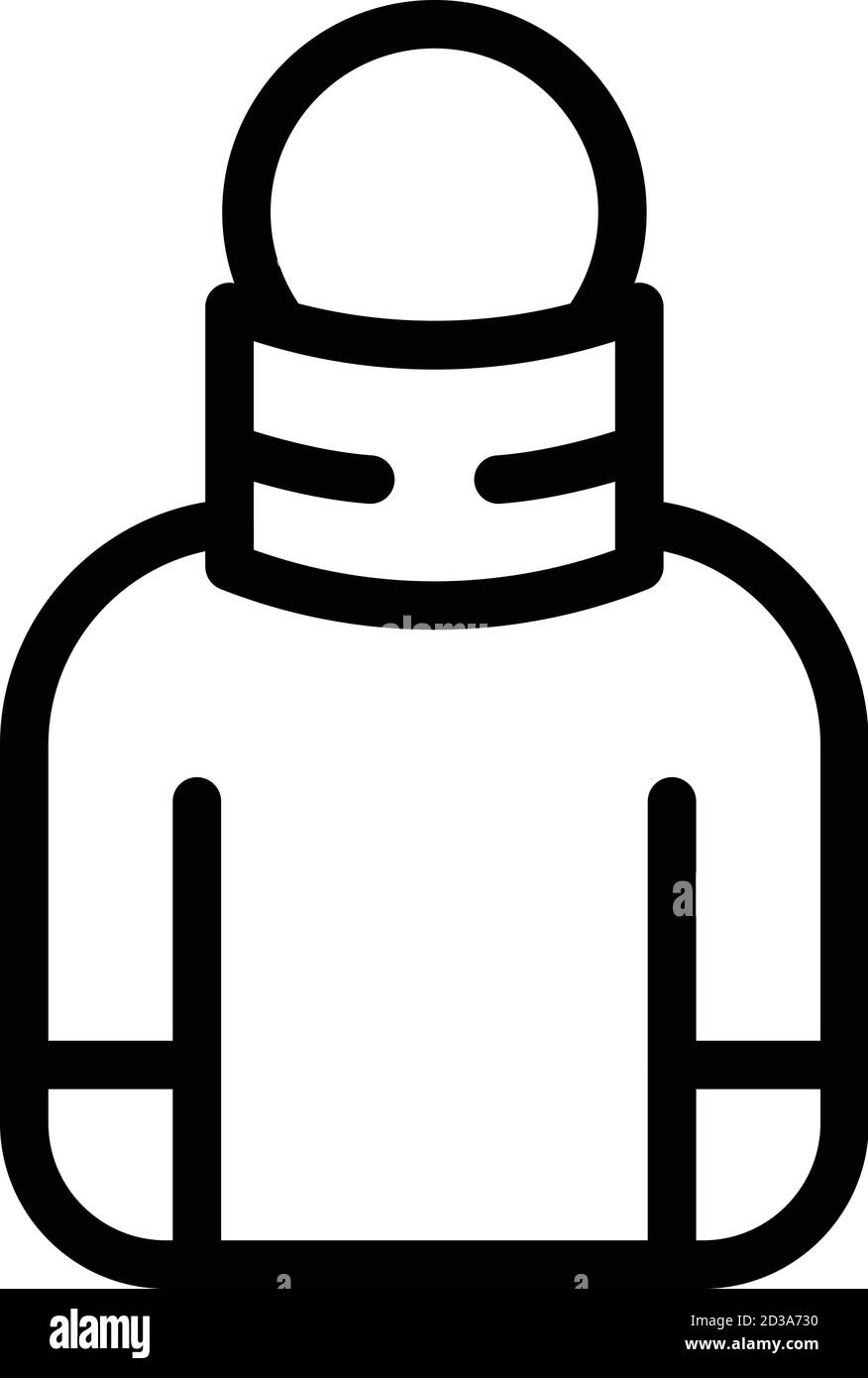 Neck trauma icon, outline style Stock Vector Image & Art - Alamy