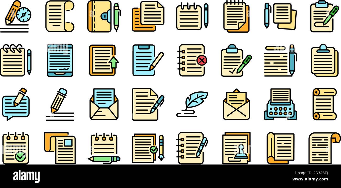 Black hand writing desk school Stock Vector Images - Alamy