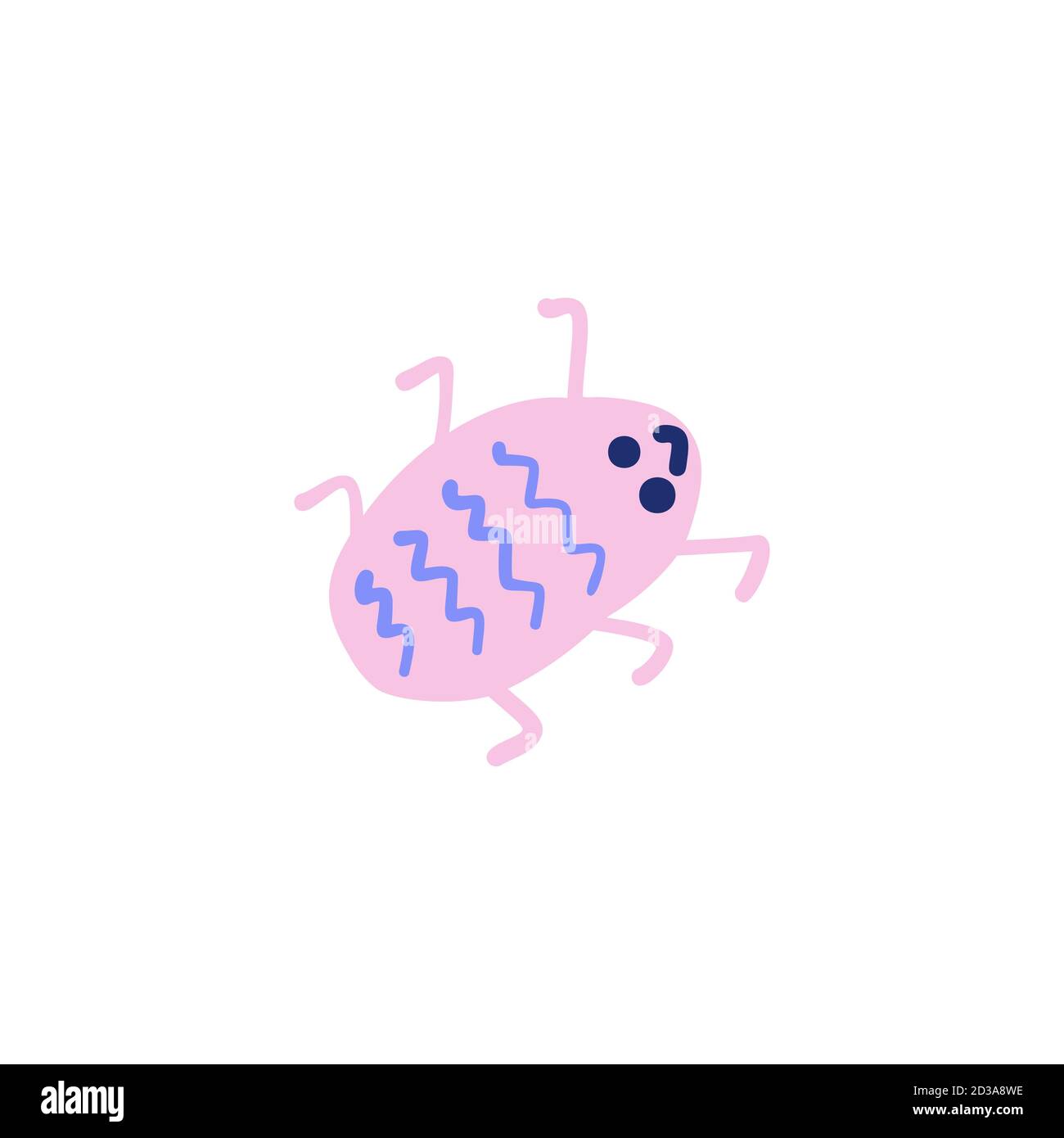 Cute bug isolated element. Little insect character for kids design ...