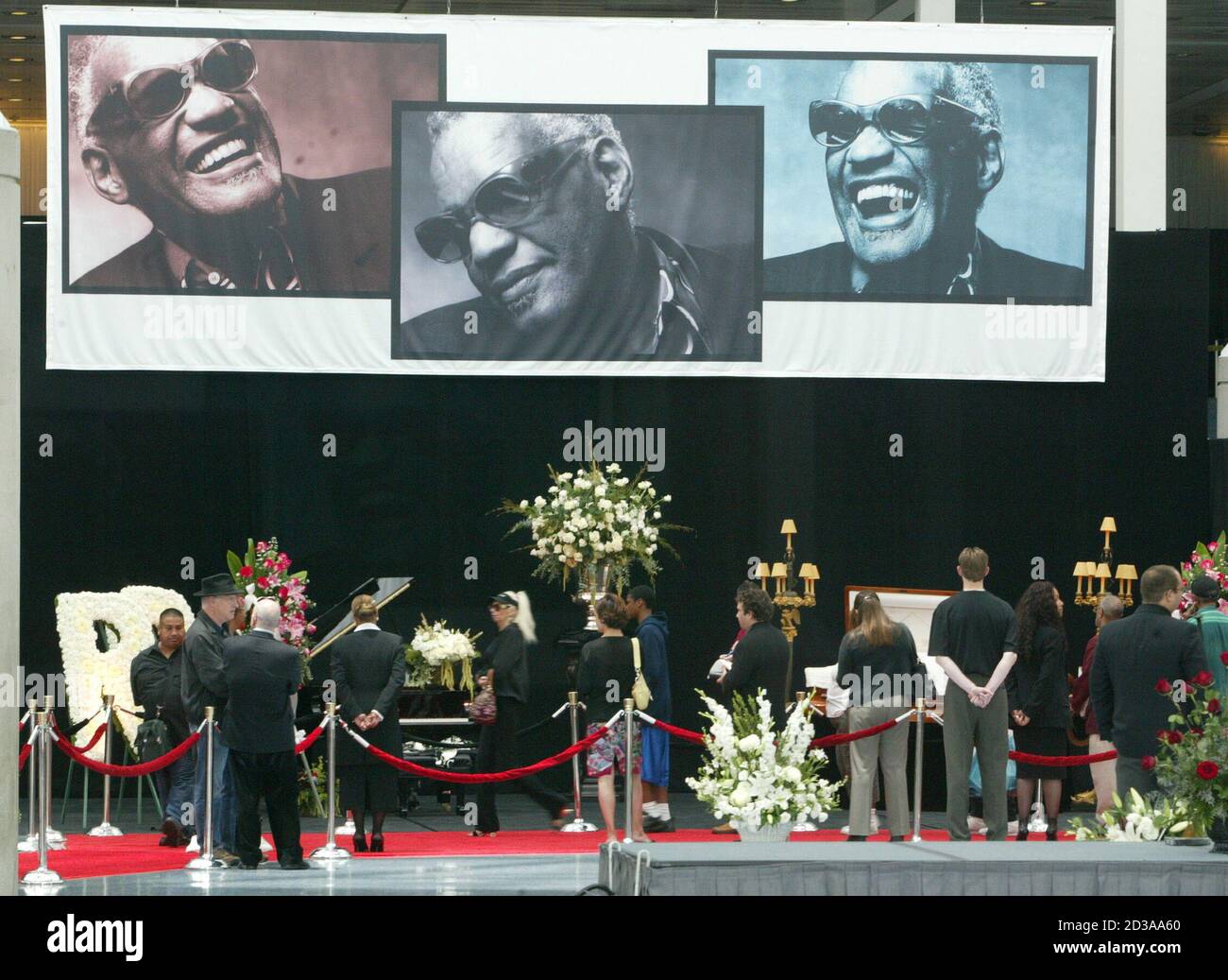 Ray Charles Funeral Open Casket