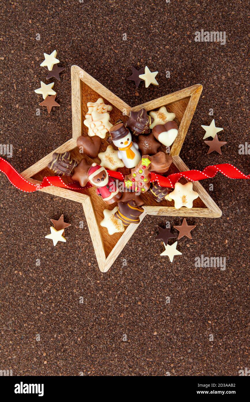Colorful chocolates and sweets for a Merry Christmas / Happy Holidays ...