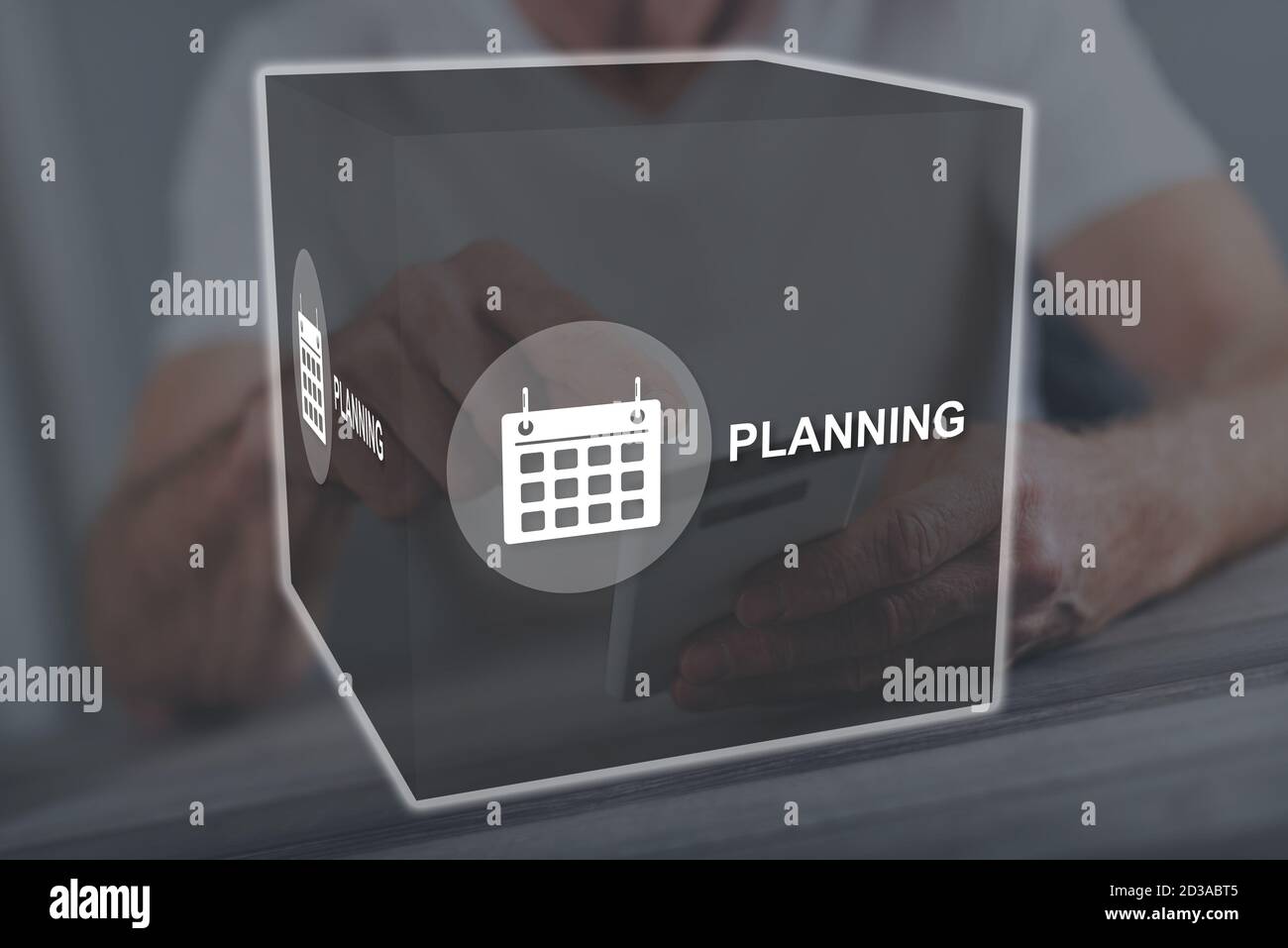 Planning concept illustrated by a picture on background Stock Photo - Alamy