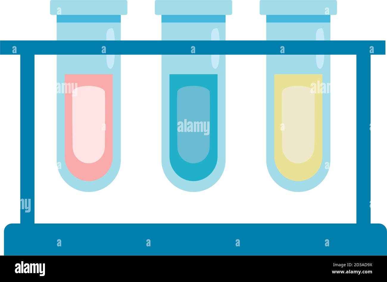 medical tube tests in base laboratory flat icons vector illustration ...
