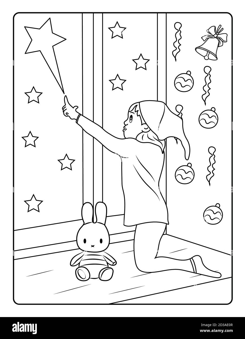 Snowflake coloring page Cut Out Stock Images & Pictures - Alamy