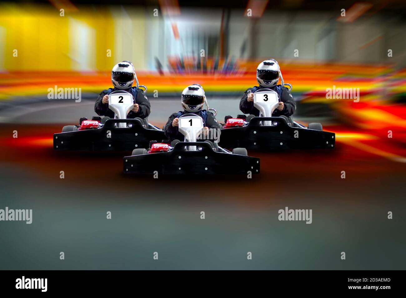 go kart indoor, cart racing fast, car where gokarting Stock Photo - Alamy