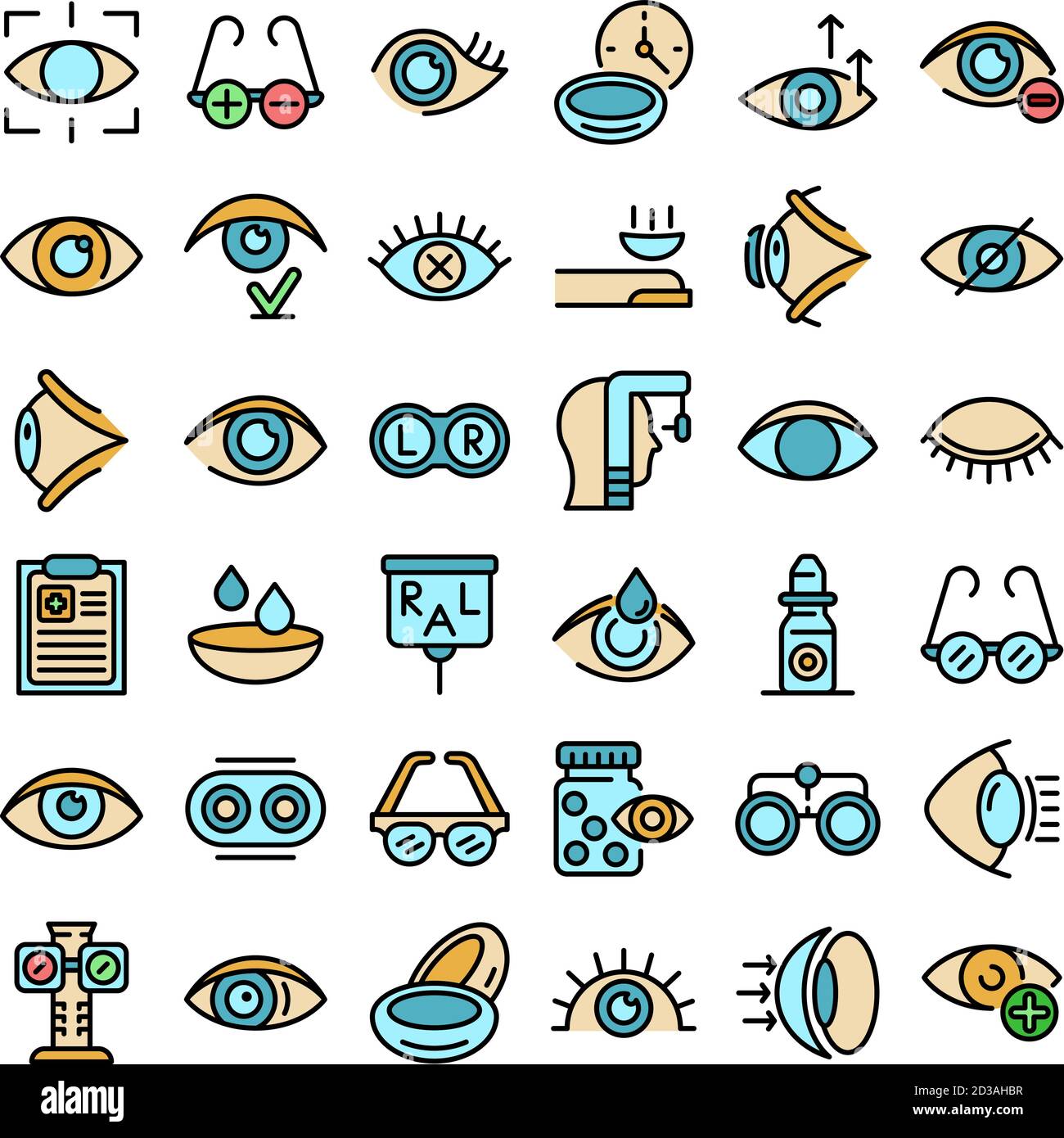 Eyes icons set vector flat Stock Vector Image & Art - Alamy