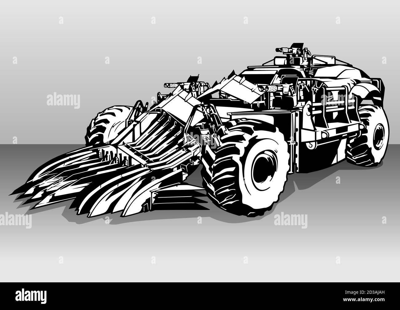 Armored Armed Post Apocalyptic Car Stock Vector Image & Art - Alamy