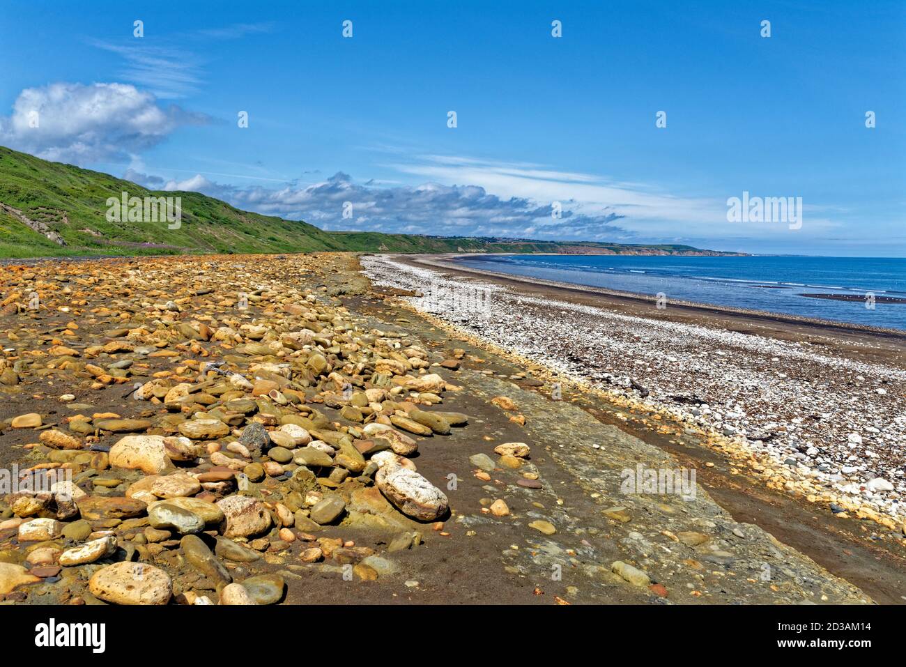 Rocky beach at Dawdon near Seaham on the Durham Heritage Coast. County ...