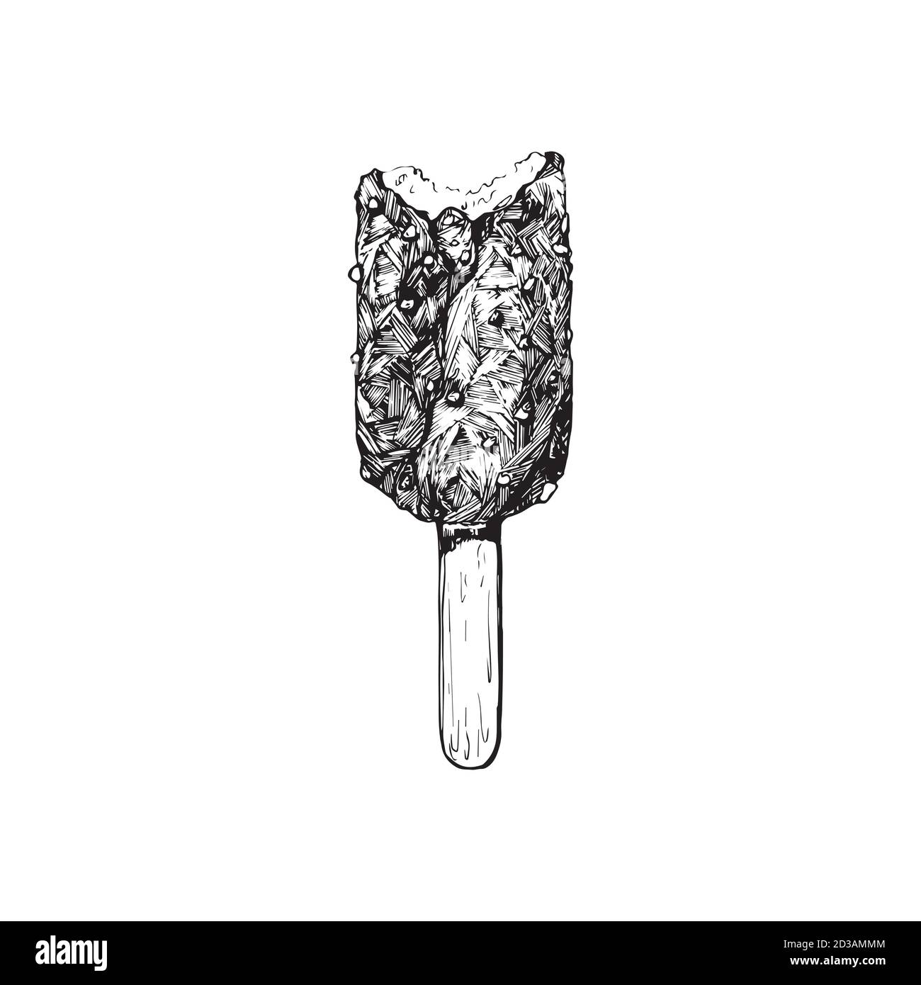ice cream. Vector thumbnails. isolated on a white background Stock ...