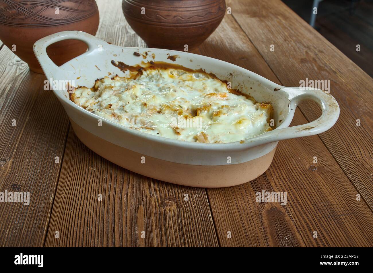 Russian Pashket - burbot pate baked in sour cream Stock Photo - Alamy