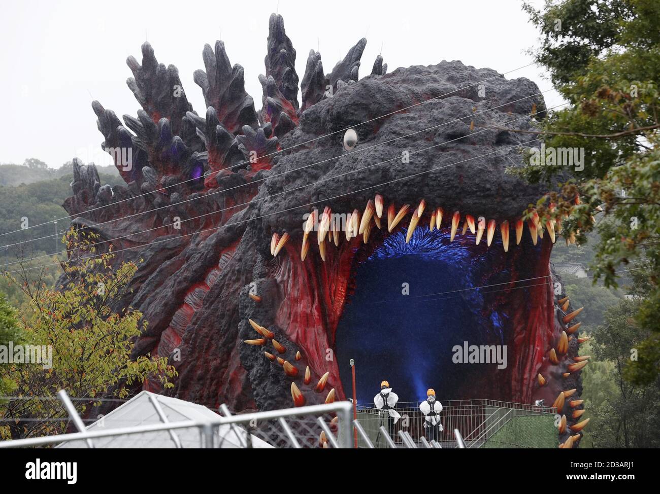 Photo taken Oct. 8, 2020, shows a new attraction featuring Godzilla ...