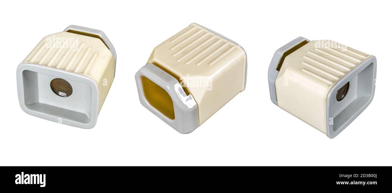 Old diascope. Isolated image on white background Stock Photo - Alamy