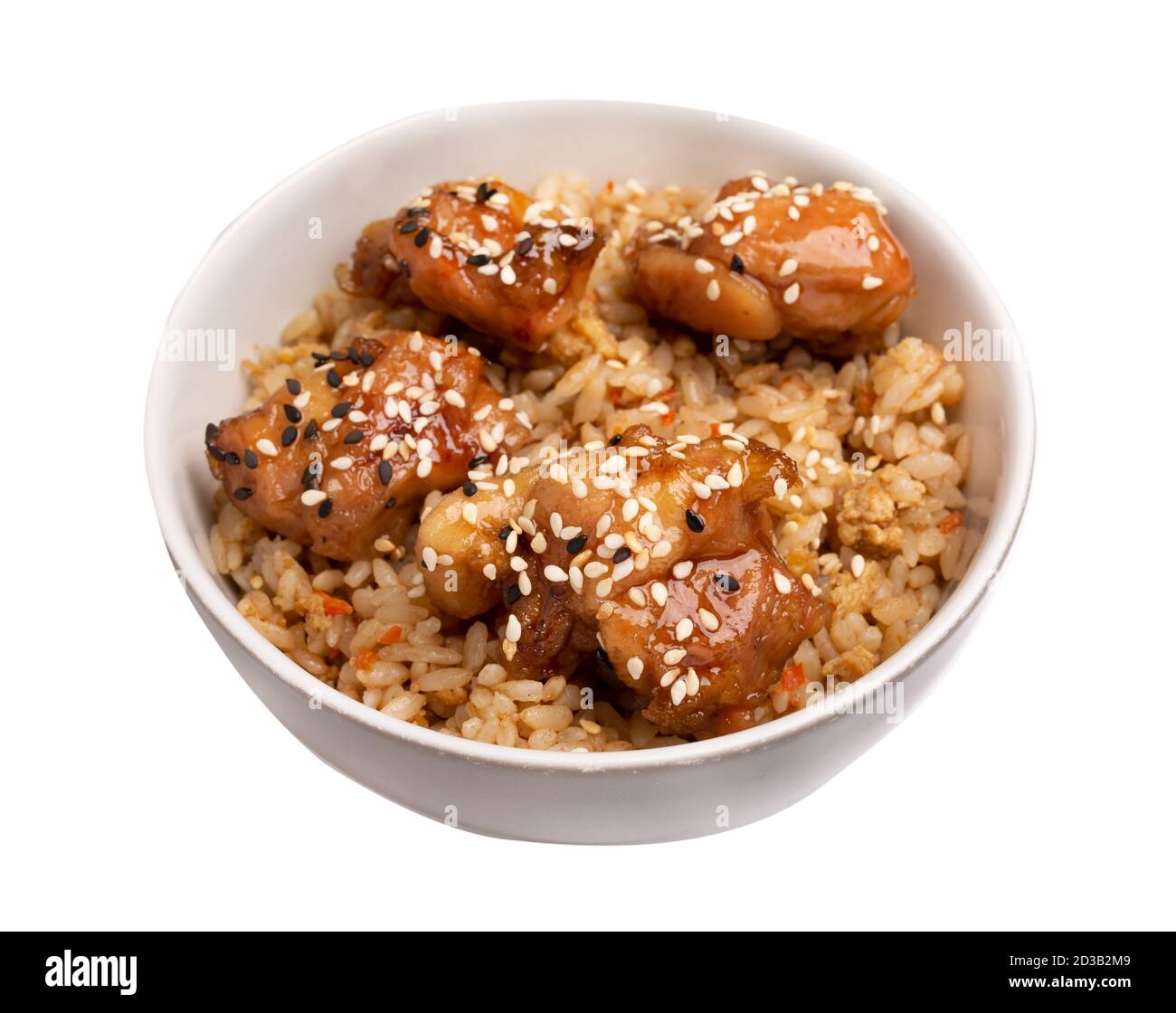 Grilled chicken on white rice Cut Out Stock Images & Pictures - Alamy