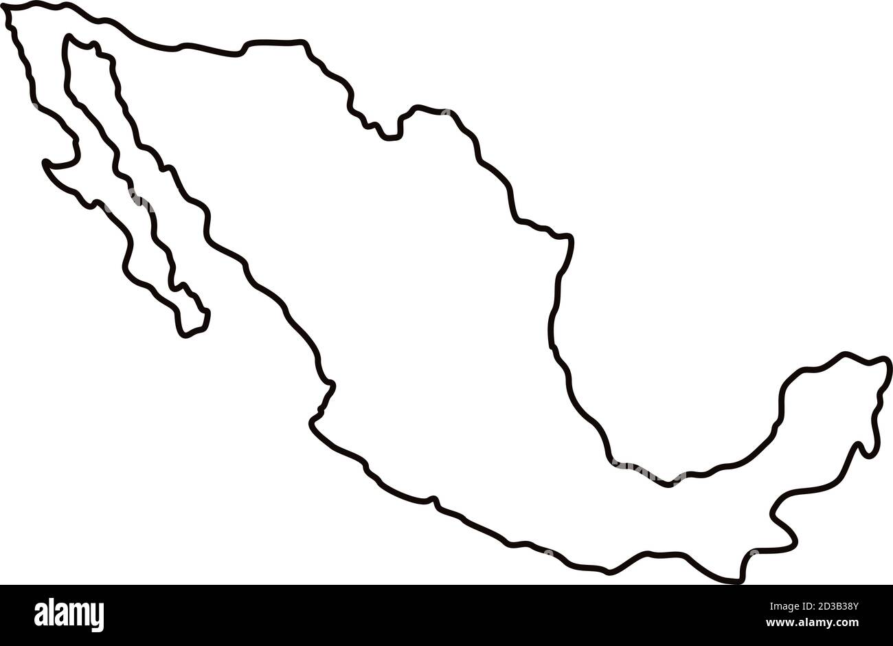 mexico map line style icon vector illustration design Stock Vector ...