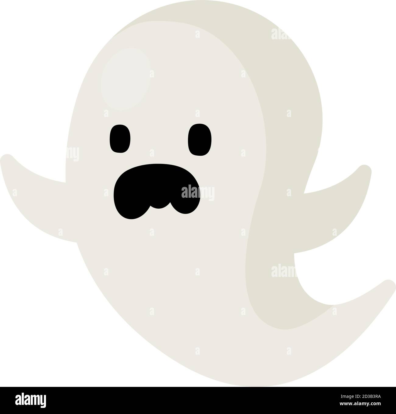 halloween ghost cartoon design, happy holiday and scary theme Vector ...