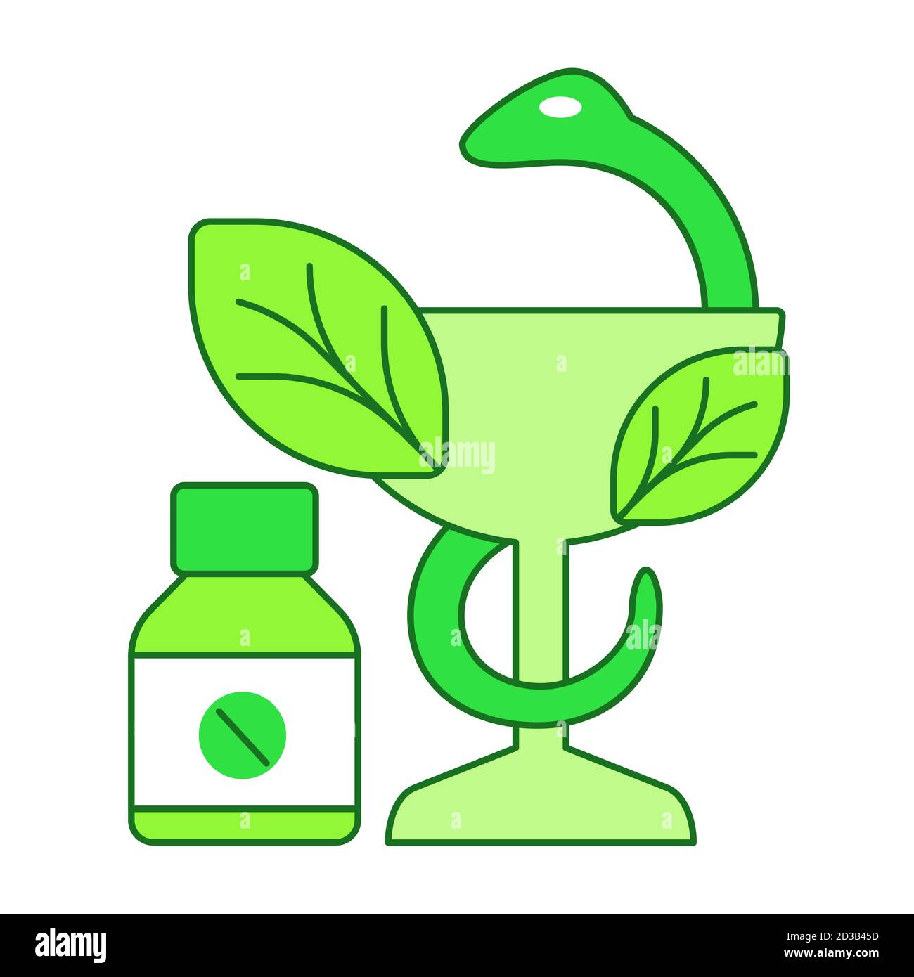 Green line laboratory glasses icon hi-res stock photography and images ...