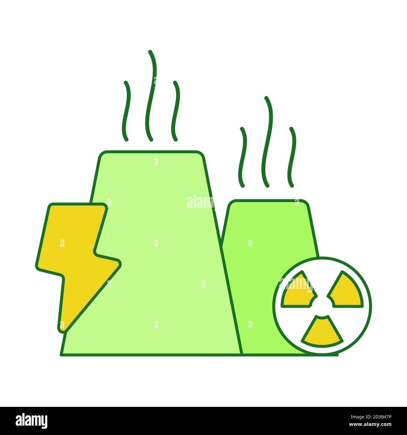 Nuclear power concept pipe factory power energy station lightning white ...