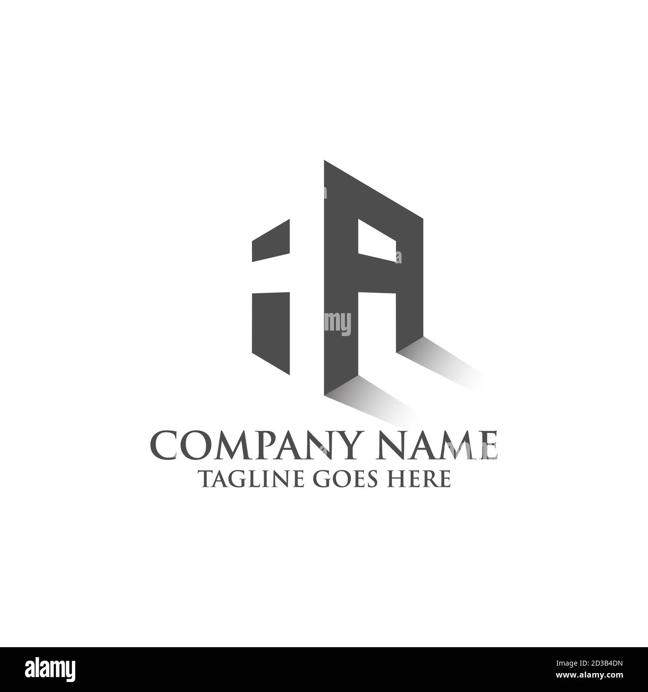 AA hexagonal initial letter logo design, AA reflection negative space ...