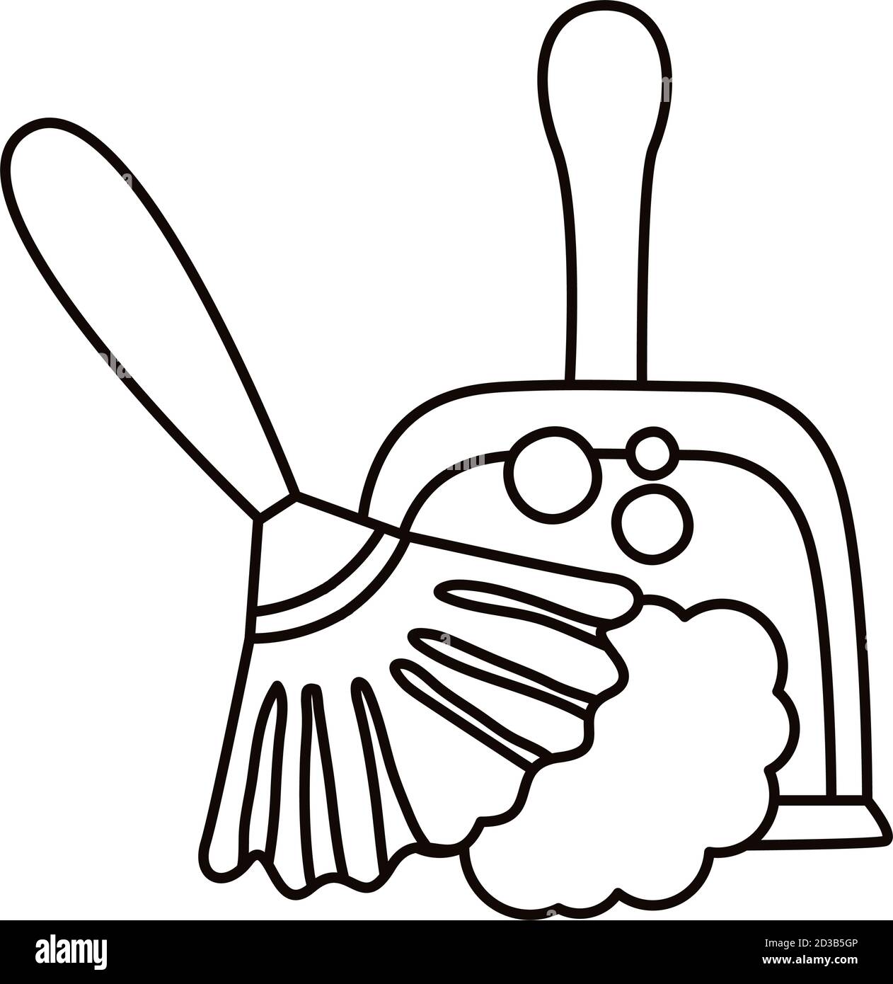 picker and duster tools clean flat style icon vector illustration ...