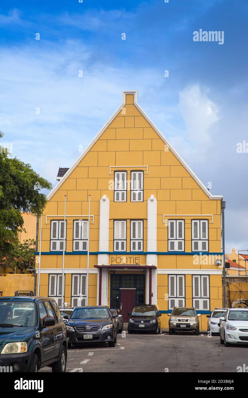 Curacao, Willemstad, Punda, Wilhelminaplein, Police station Stock Photo ...