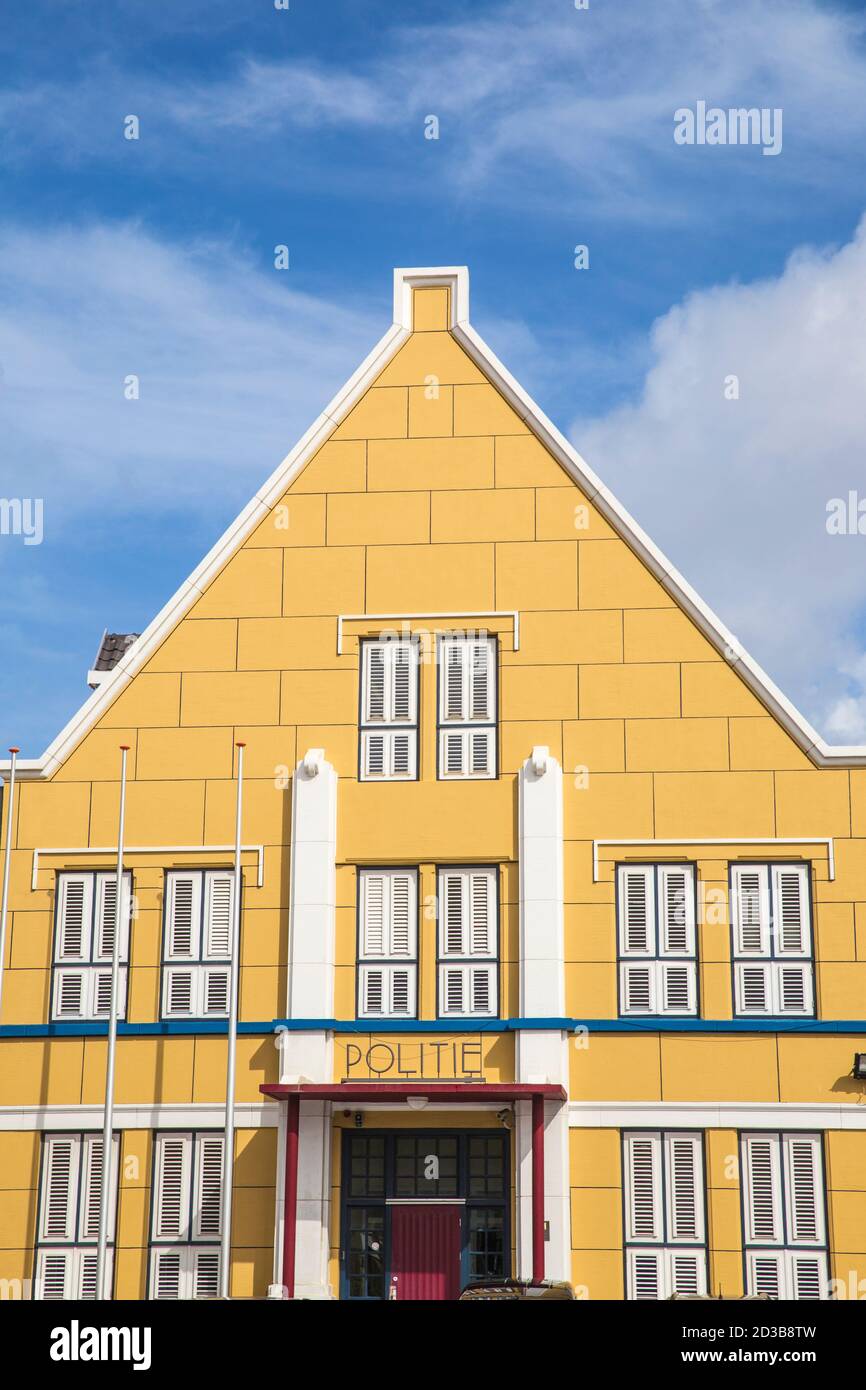 Curacao, Willemstad, Punda, Wilhelminaplein, Police station Stock Photo ...