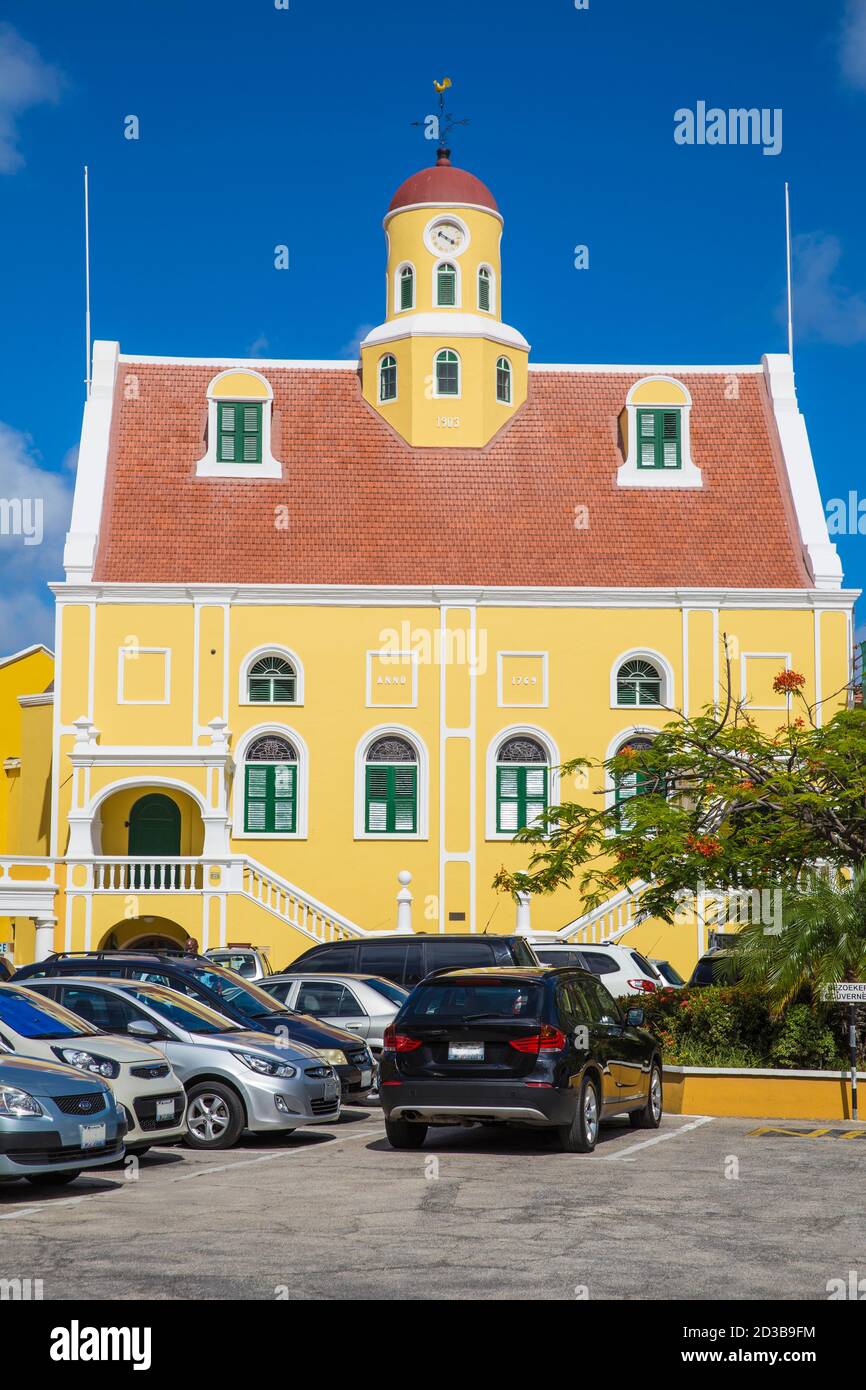 Curacao, Willemstad, Punda, Fort Amsterdam, Fort Church Stock Photo - Alamy
