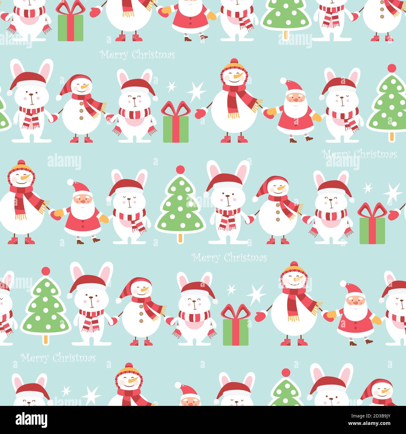 Christmas wrapping paper - seamless texture. Vector illustration Stock ...