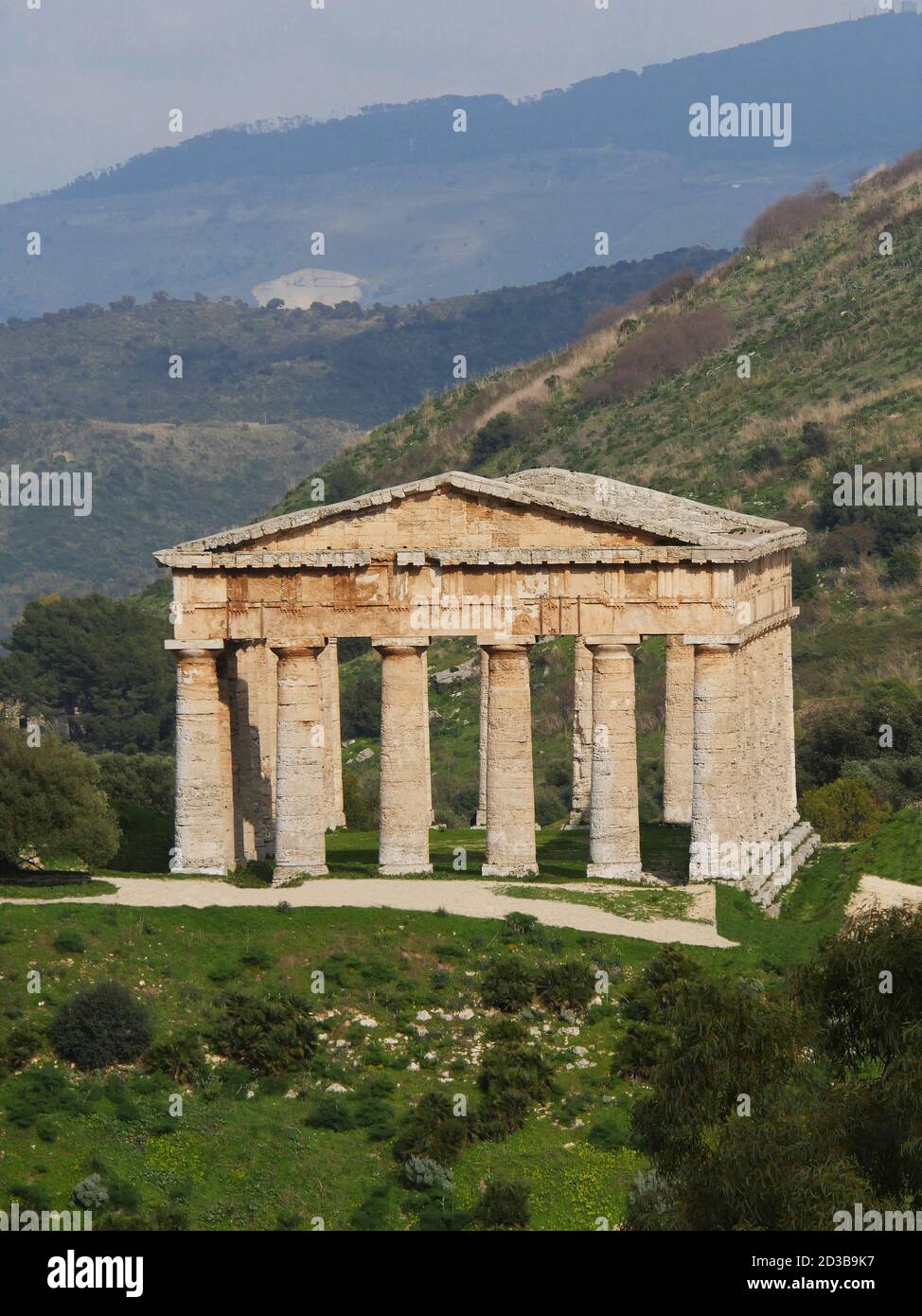 Ancient Greek Doric temple, Segesta, archaeological site, Sicily, Italy ...