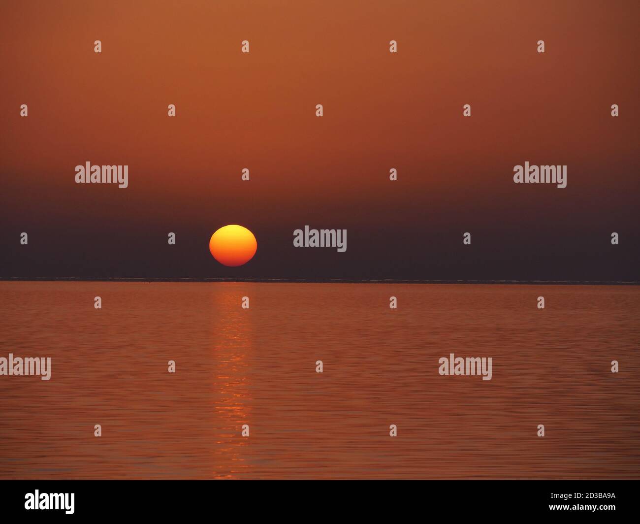 Sunset on the Sea, near Marsala in Sicily, Italy Stock Photo - Alamy