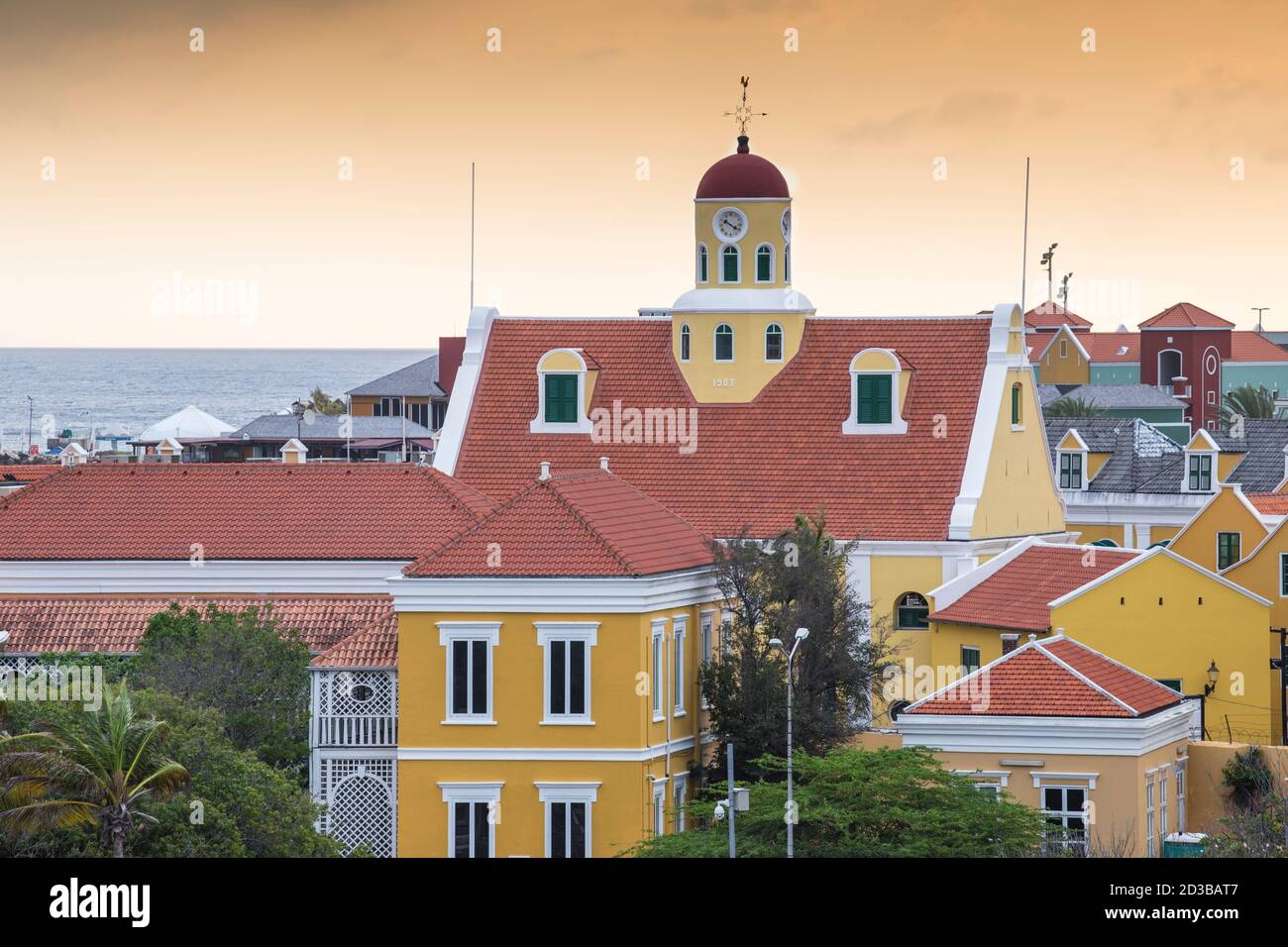 Curacao, Willemstad, Punda, Fort Amsterdam, Fort Church Stock Photo - Alamy