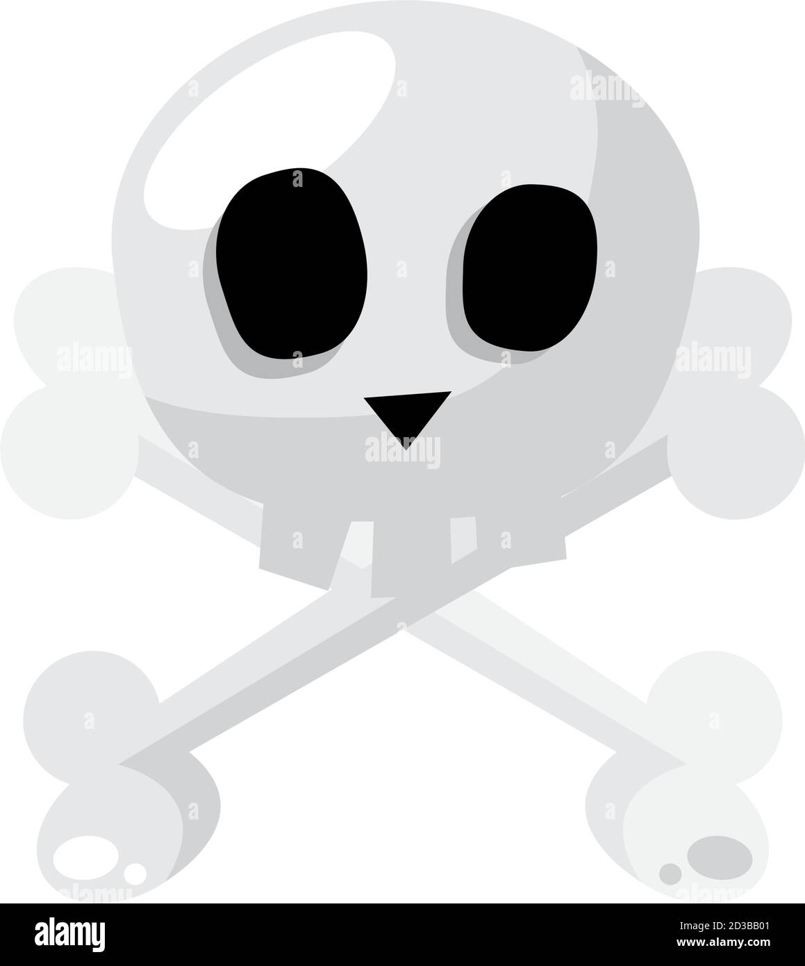 Skull head with bones design of head death horror tattoo decoration ...