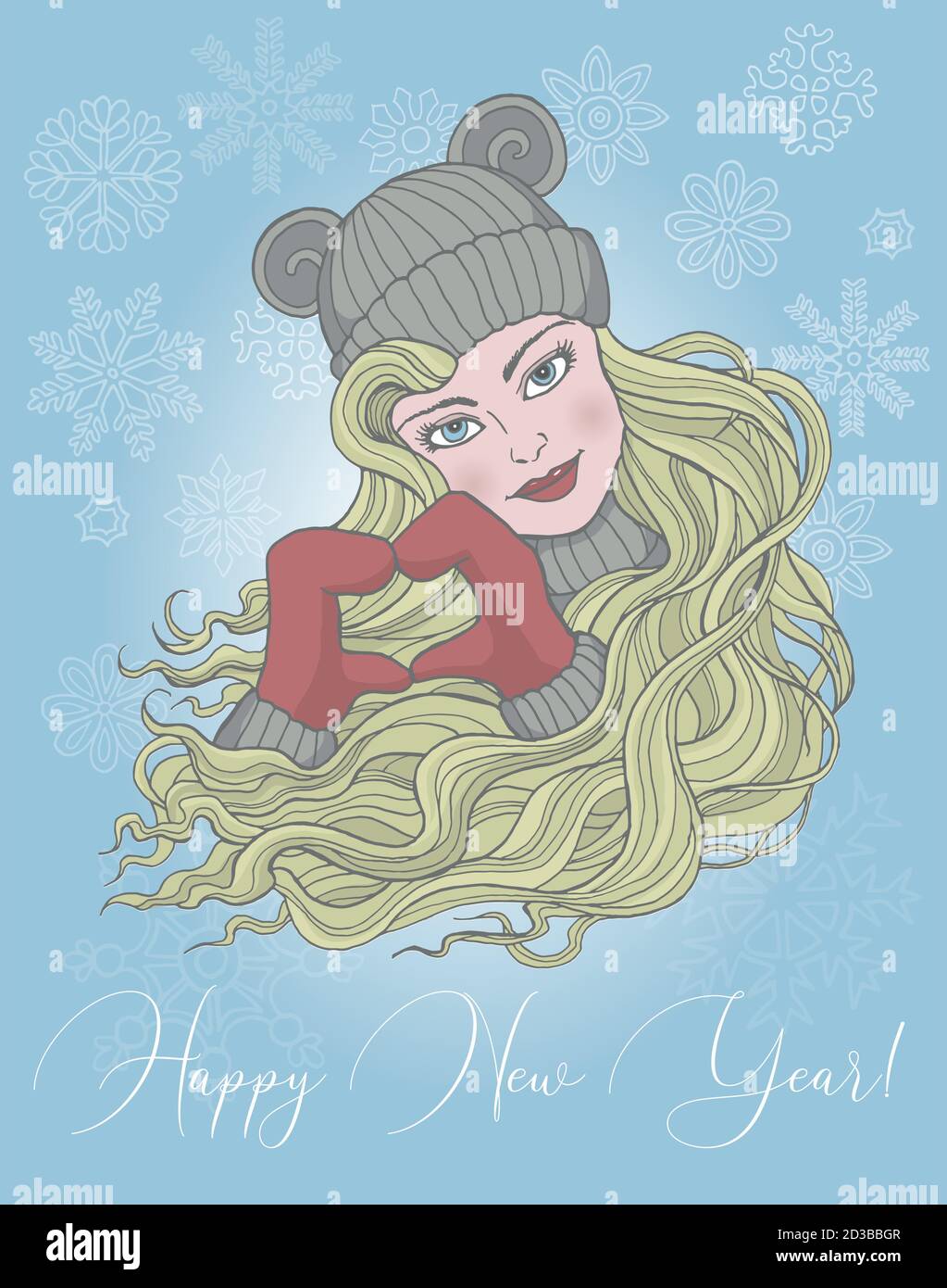 In heart winter woman Stock Vector Images - Alamy