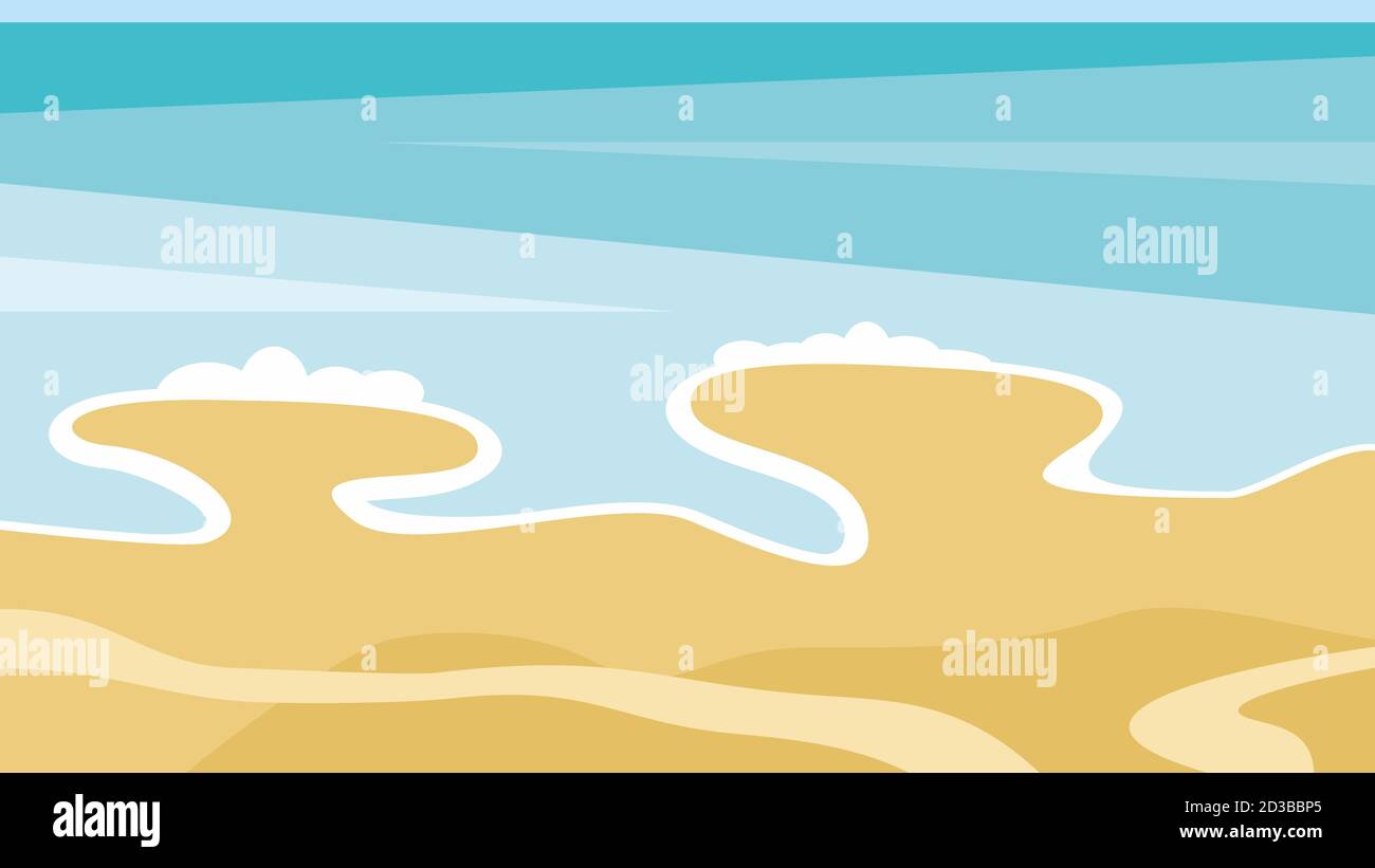 vector illustration of a waves on the beach Stock Vector Image & Art ...