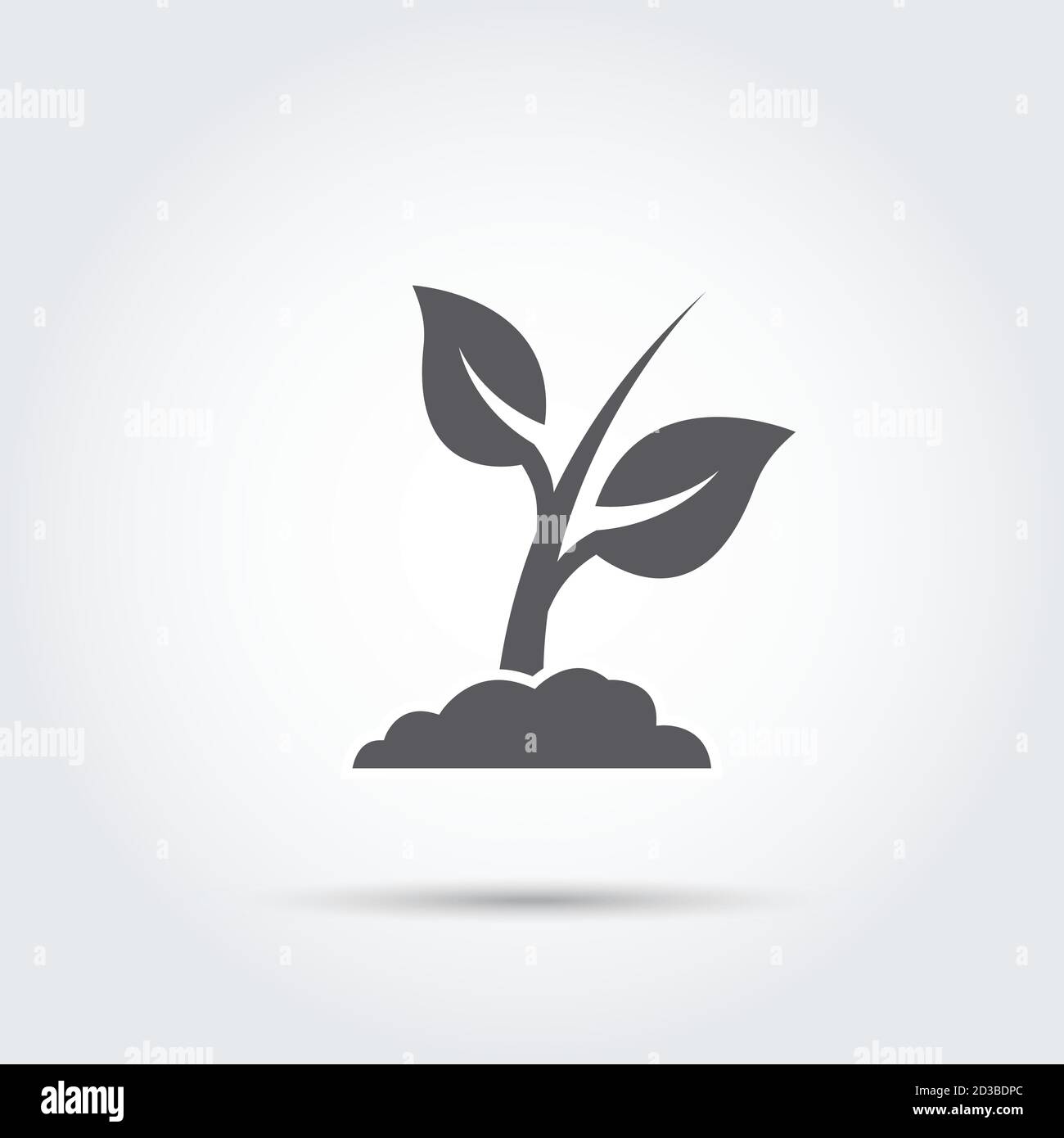 Seedling, process, seed, icon, silhouette. Vector illustration Stock ...