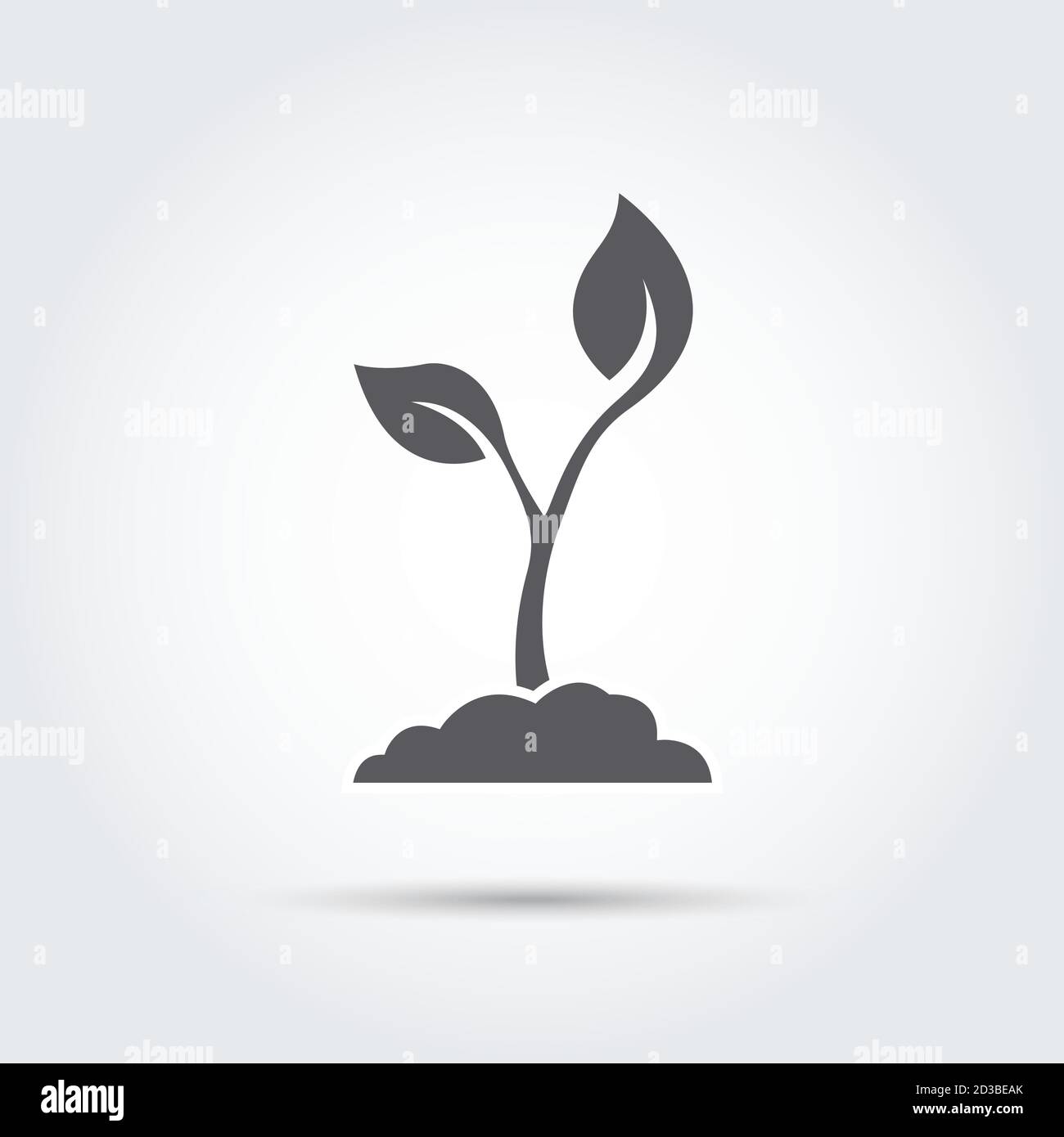 Seedling, process, seed, icon, silhouette. Vector illustration Stock ...