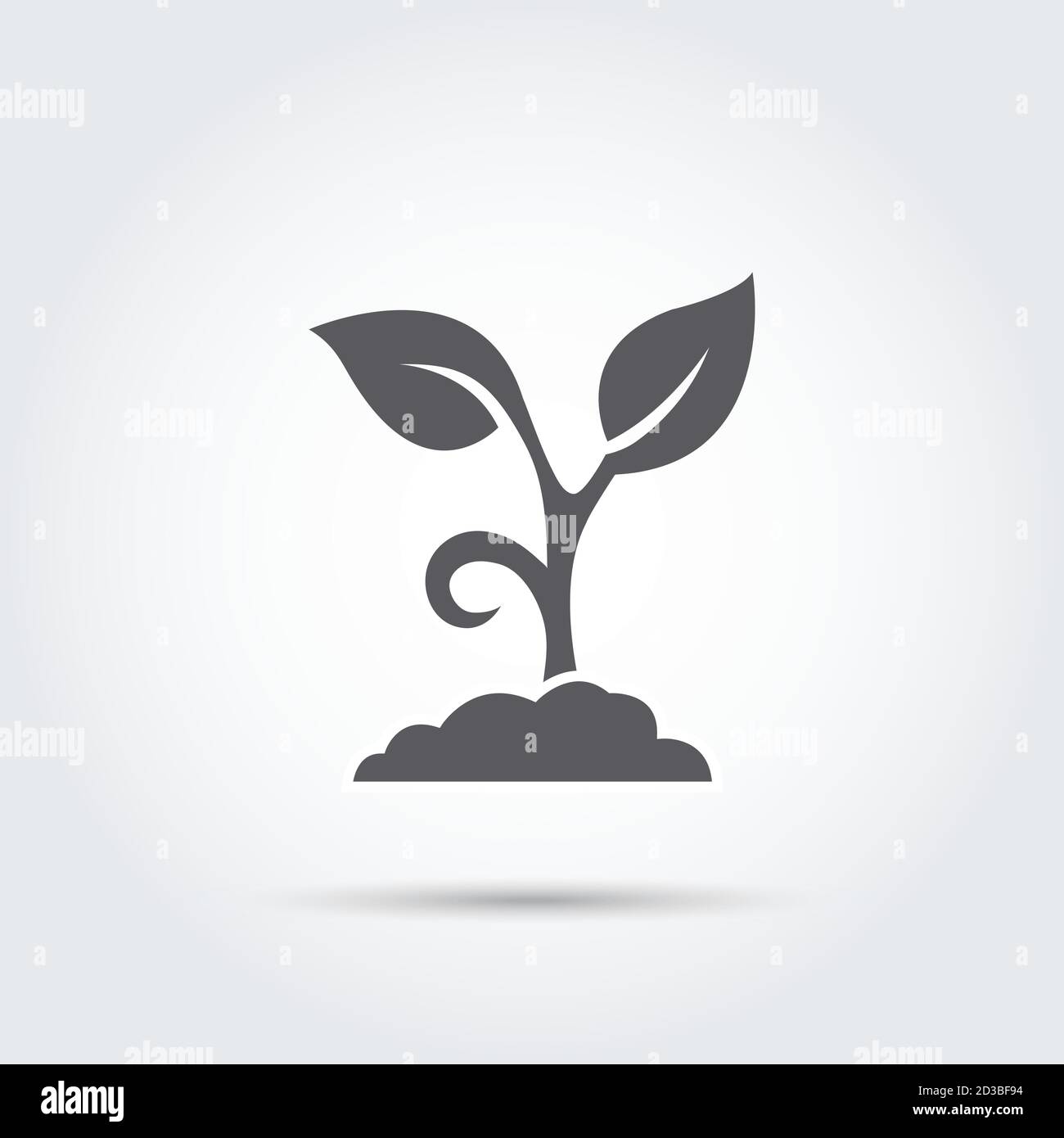 Seedling, process, seed, icon, silhouette. Vector illustration Stock ...
