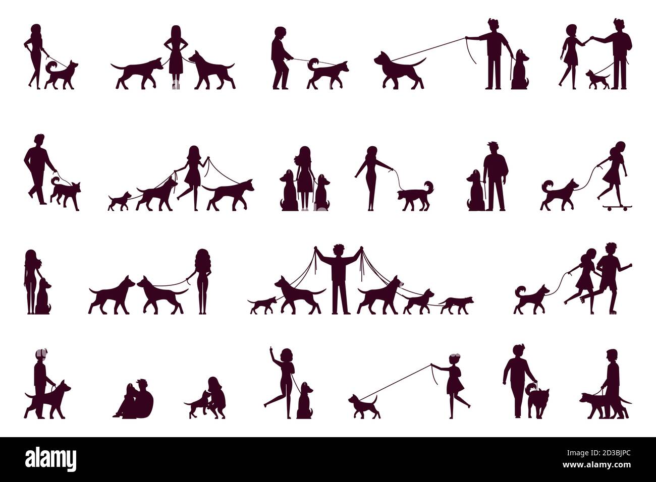 White terrier on leash Stock Vector Images - Alamy