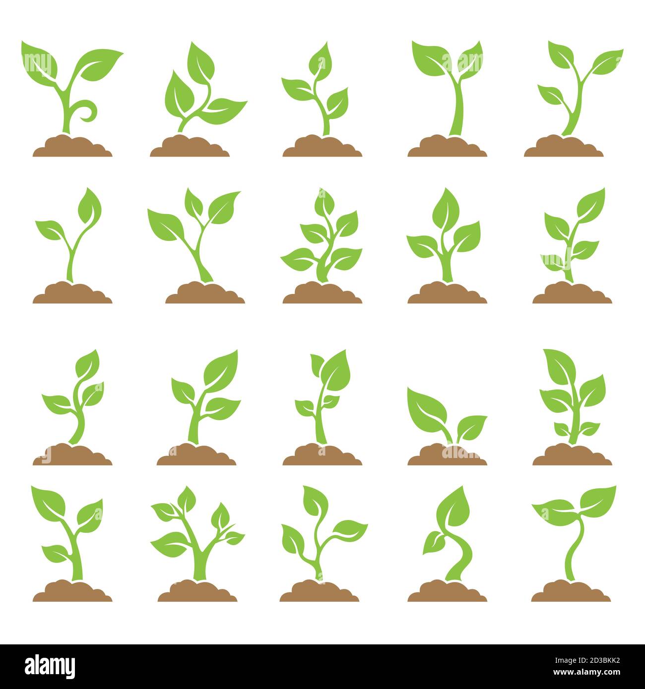 Plant growing sign silhouette icons hi-res stock photography and images ...