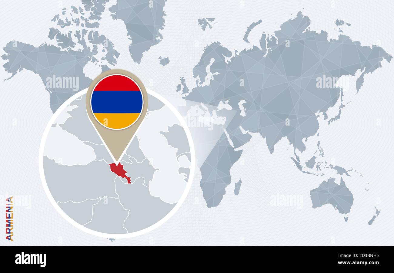 armenia on a world map