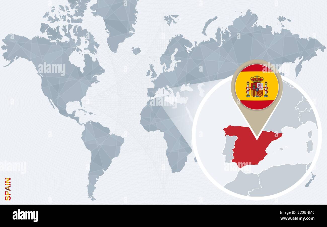 spain highlighted on a map