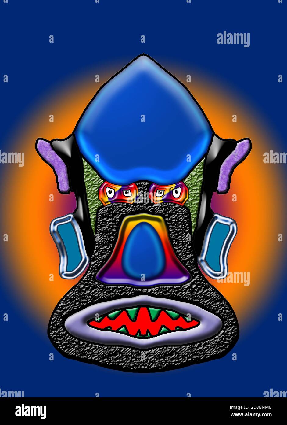Shiny blue alien forehead hi-res stock photography and images - Alamy